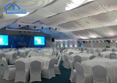 China Custom Press Conference Church Meeting Tent 6061/T6 Aluminum Frame 850gsm PVC Lining Curtain for sale
