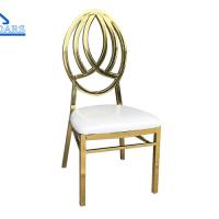 China Custom Stackable Party Chairs with Cushions - 390x420x930mm Size, 4-5kg Weight, Powder Coated Metal Frame for sale