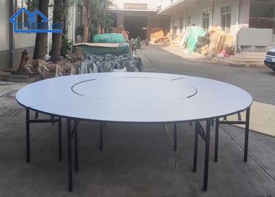 China Aluminum Folding Round Banquet Tables 1.22m-1.83m Diameter with 18mm/25mm Thickness for Hotel Wedding Events for sale