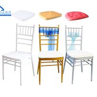 China White Custom Chiavari Chair Cushion 40×40cm for Wedding & Party Tents - Foam with Velvet/Leather Cover for sale