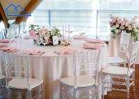 China Custom Transparent Resin Event Chair 1100lb Capacity 92cm Height for Weddings Banquets Hotel Furniture for sale