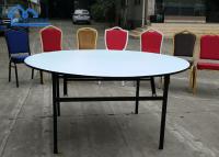 China Aluminum Folding Round Banquet Tables 1.22m-1.83m Diameter with 18mm/25mm Thickness for Hotel Wedding Events for sale