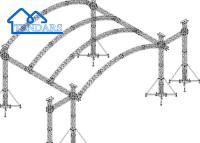 China Outdoor Aluminum Concert Stage Truss Curved Roof Lighting Truss 290x290mm 50x3mm for sale