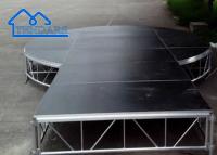 China Custom Aluminum Portable Concert Stage 1x1m with Curtain Flight Case 900kg Load Capacity for sale