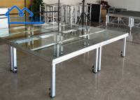 China Aluminum Alloy Stage Truss with Tempered Glass Stage 0.6-1.2m Height Adjustable for Events for sale
