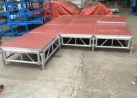 China Portable Aluminum Stage Platform 1.22x2.44m with 800kg Load Capacity and Adjustable Height 0.4-2.0m for Outdoor Events for sale