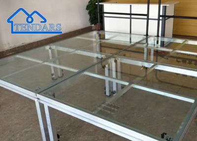 China Glass Acrylic Aluminum Mobile Stage 1.22x1.22m 750kgs Capacity for Events for sale