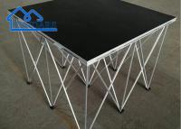 China Custom Aluminum Portable Concert Stage 1x1m with Curtain Flight Case 900kg Load Capacity for sale