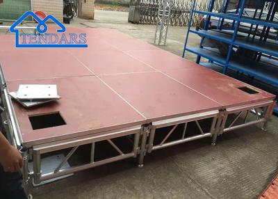 China Portable Aluminum Stage Platform 1.22x2.44m with 800kg Load Capacity and Adjustable Height 0.4-2.0m for Outdoor Events for sale