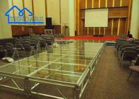 China Aluminum Alloy Stage Truss with Tempered Glass Stage 0.6-1.2m Height Adjustable for Events for sale