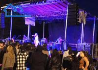 China Custom LED Dance Floor Stage Truss 50x50cm Tempered Glass Magnetic 500kg Load for sale