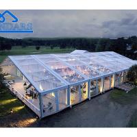 China Clear Span PVC Fabric Party Banquet Tent 84x48ft Wedding White Aluminum Alloy 6061-T6 for sale
