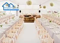 China Clear Span PVC Fabric Party Banquet Tent 84x48ft Wedding White Aluminum Alloy 6061-T6 for sale