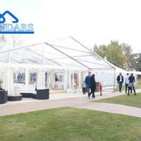 China Clear Span PVC Fabric Party Banquet Tent 84x48ft Wedding White Aluminum Alloy 6061-T6 for sale