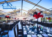 China Large Clear PVC Roof Wedding Tent 10m Width Rustproof Fire Retardant Aluminum Frame for sale