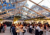 China Large Clear PVC Roof Wedding Tent 10m Width Rustproof Fire Retardant Aluminum Frame for sale