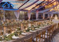 China Large Clear PVC Roof Wedding Tent 10m Width Rustproof Fire Retardant Aluminum Frame for sale