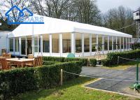 China Large Clear PVC Roof Wedding Tent 10m Width Rustproof Fire Retardant Aluminum Frame for sale