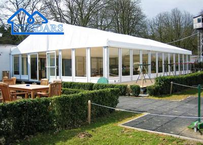 China Large Clear PVC Roof Wedding Tent 10m Width Rustproof Fire Retardant Aluminum Frame for sale