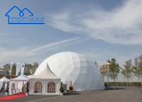 China Custom Logo Design Outdoor Geodesic Camping Wind Wall Glamping Dome Tent #6204 for sale