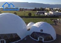 China Commercial Geodesic Dome Tent 6m to 40m Diameter White PVC Wall Outdoor for sale