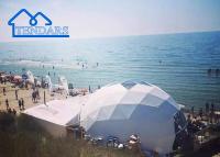 China Commercial Geodesic Dome Tent 6m to 40m Diameter White PVC Wall Outdoor for sale