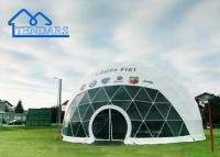 China Geodesic Dome Camping Tent 3.6m to 50m Diameter Waterproof UV Resistant Hot-Dip Galvanized Steel Frame for sale
