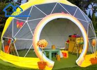 China Customized Commercial Outdoor Family Glamping Dome Tent 6m Diameter PVC Galvanized Steel for sale