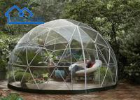 China White Thick Covering Transparent Geodesic Dome Tent 50m Diameter for sale