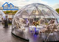 China White Thick Covering Transparent Geodesic Dome Tent 50m Diameter for sale
