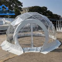 China Outdoor Luxury Transparent Igloo Roof Glamping PVC Geodesic Dome Hotel Tent 5m-50m for sale