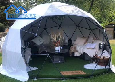 China Customized Commercial Outdoor Family Glamping Dome Tent 6m Diameter PVC Galvanized Steel for sale