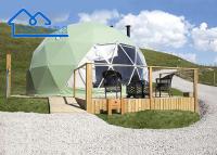 China Customized Color Geodesic Dome Tent 4m to 50m with Glass Door for Camping Hotel Glamping for sale