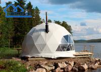 China Customized Color Geodesic Dome Tent 4m to 50m with Glass Door for Camping Hotel Glamping for sale