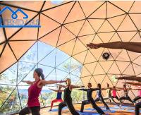 China Custom Geodesic Dome Tent for Glamping Wedding Venue Yoga Studio 6m Diameter for sale