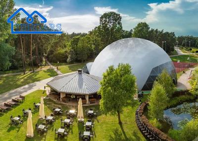 China Commercial Geodesic Dome Tent 6m to 40m Diameter White PVC Wall Outdoor for sale