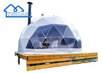 China Dome Glamping Hotel Tent 3-50m Diameter Customizable Hot Dip Galvanized Steel Frame for sale