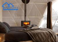 China Customized Color Geodesic Dome Tent 4m to 50m with Glass Door for Camping Hotel Glamping for sale