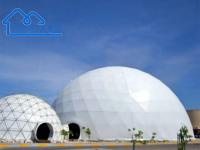 China Commercial Glamping Dome Tent 6m 8m Waterproof PVC for Resort Hotel Camping for sale