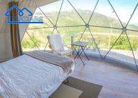 China Dome Glamping Hotel Tent 3-50m Diameter Customizable Hot Dip Galvanized Steel Frame for sale