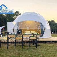China Custom PVC Geodesic Dome Hotel Tent 5-50m Diameter with Climate Control for Luxury Glamping for sale