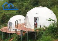 China Custom Transparent Geodesic Dome Tent Glamping Safari 75kg Snow Load 100km Wind for sale