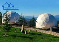 China Custom Transparent Geodesic Dome Tent Glamping Safari 75kg Snow Load 100km Wind for sale