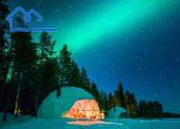 China All Weather Sunshade Dome Glamping Tent 6m Diameter 3m Height Aluminum Frame for sale