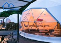 China Geodesic Dome Glamping Tent 5m-10m Diameter with 100% UV Resistance and 30+ Year Lifespan for sale