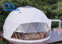 China White Green Glamping Hotel Geodesic Dome Tent 2.4m to 5.85m Diameter Waterproof Eco Camping Shelter for sale