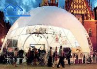 China Aluminum Geodesic Commercial Dome Tent 3-40m Diameter with 80-120km/h Wind Resistance and Fire Retardant Certification for sale