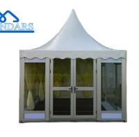 China Permanent White Aluminium Pagoda Tent 3x3m to 6x6m with 2.45m Eave Height - Fire Retardant Waterproof Outdoor Shelter for sale