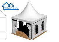 China 3x3 5x5 6x6 Aluminum Pagoda Marquee Tent with 100km/h Wind Resistance and 15+ Year Service Life for sale