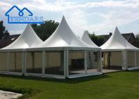 China Permanent White Aluminium Pagoda Tent 3x3m to 6x6m with 2.45m Eave Height - Fire Retardant Waterproof Outdoor Shelter for sale